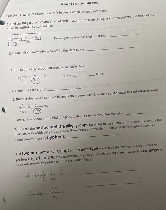 Solved The normal structures (n-alkanes) of a few alkanes | Chegg.com