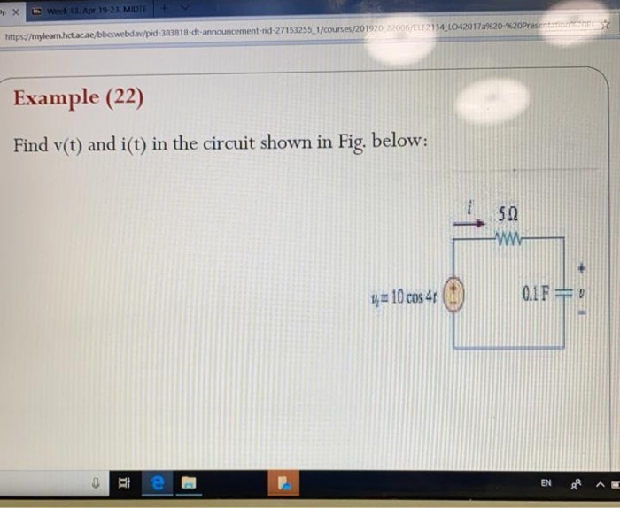 Solved find v(t) and i(t) in the circuit show in fig | Chegg.com