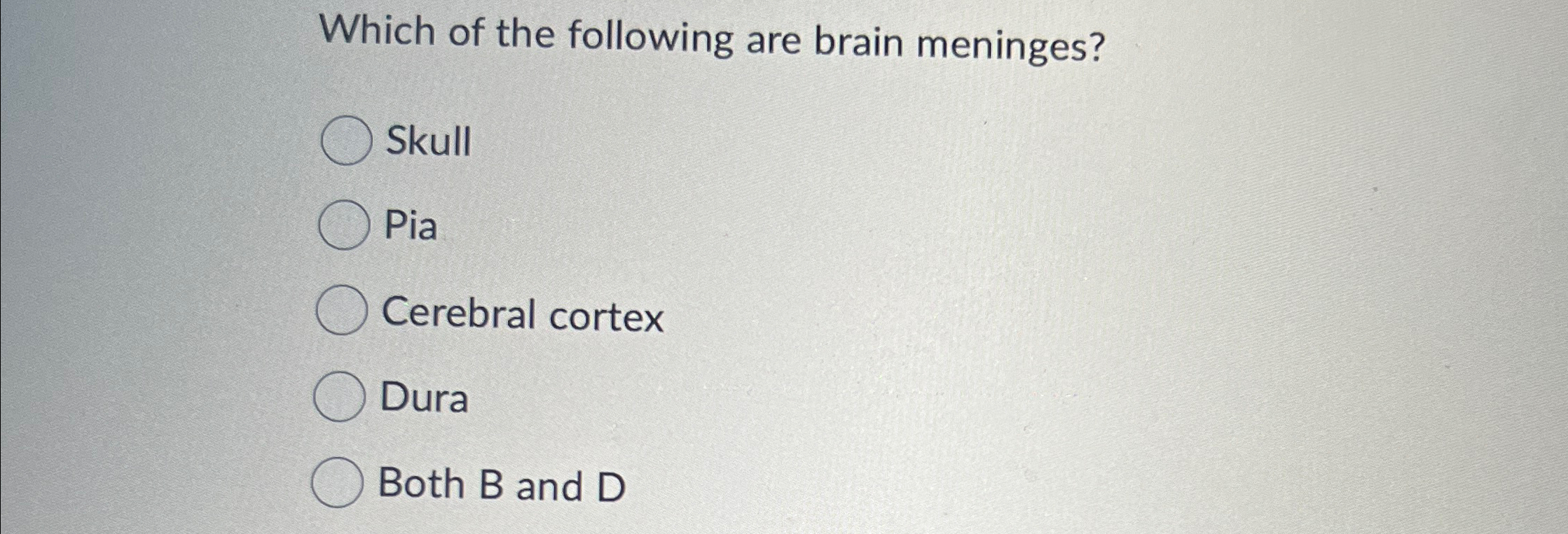 Solved Which of the following are brain | Chegg.com