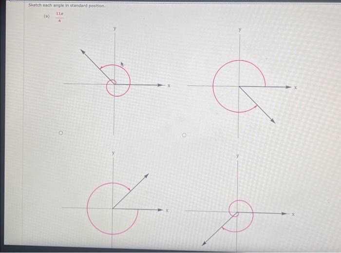 Solved Sketch each angle in standard position. (a) 411π | Chegg.com