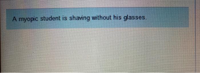Solved A myopic student is shaving without his glasses. If | Chegg.com