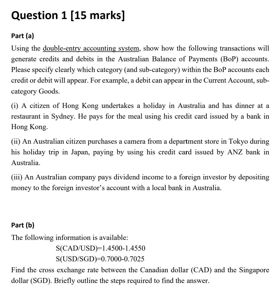 Solved Part (a) Using the double-entry accounting system, | Chegg.com
