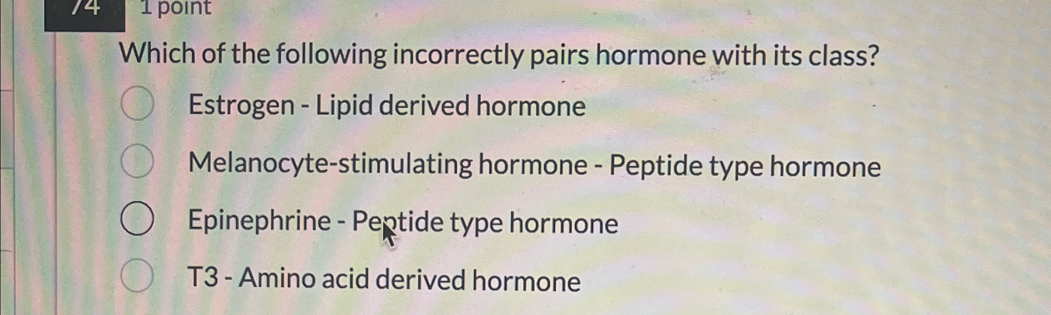 Solved Which of the following incorrectly pairs hormone with | Chegg.com