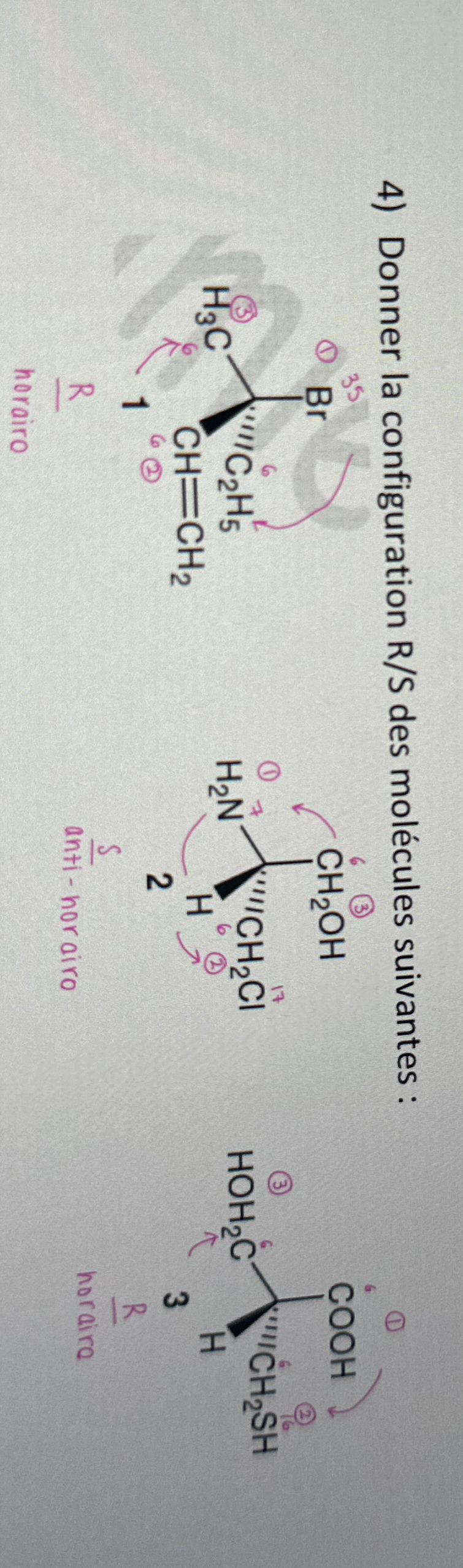 Solved Give the configuration (clockwise or anti clockwise) | Chegg.com