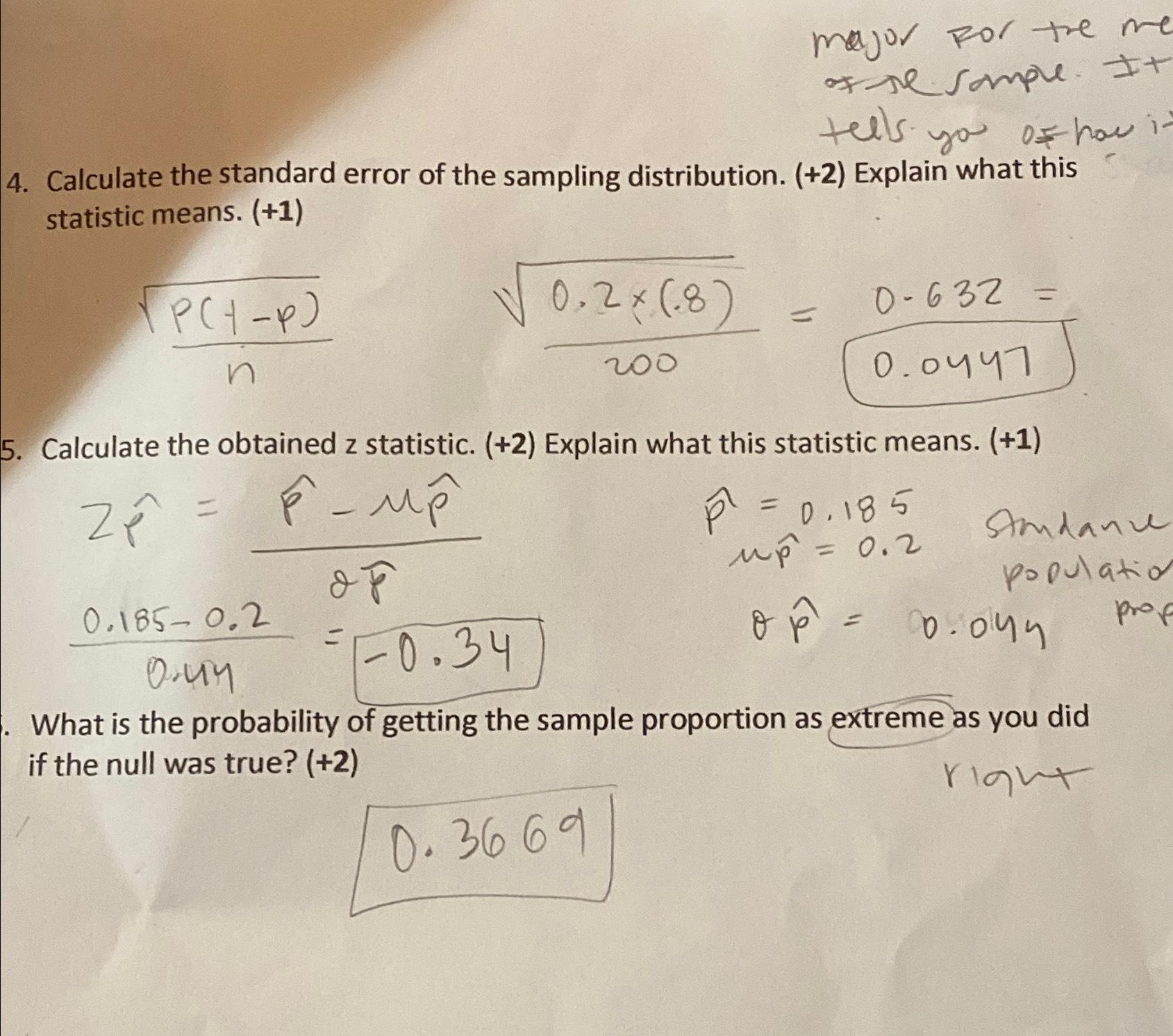 Calculate the standard error of the sampling | Chegg.com