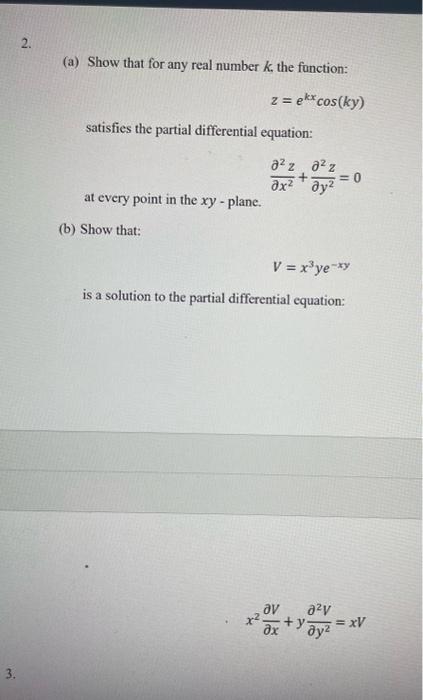 Solved A Show That For Any Real Number K The Function