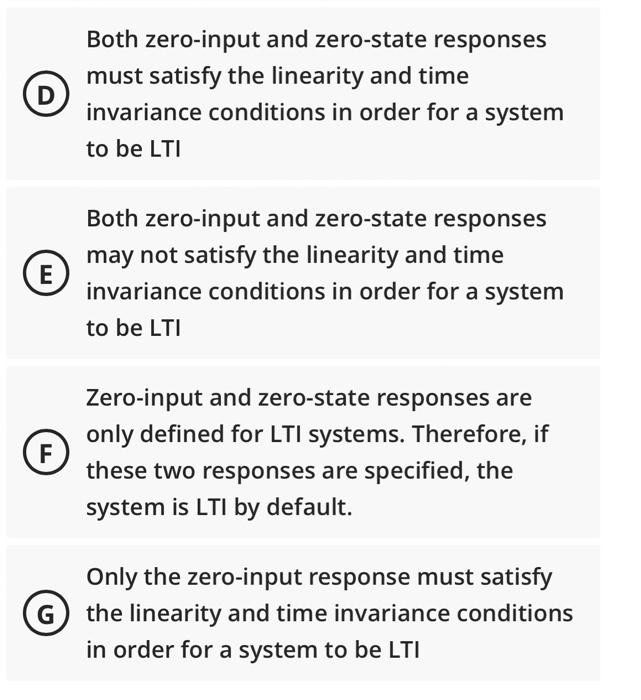Solved The zero-input response is completely due to the | Chegg.com
