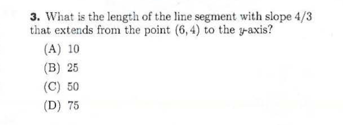 Solved What is the length of the line segment with slope 43 | Chegg.com