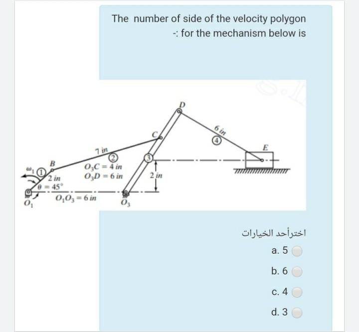 Solved The number of sides of acceleration polygon for the : | Chegg.com