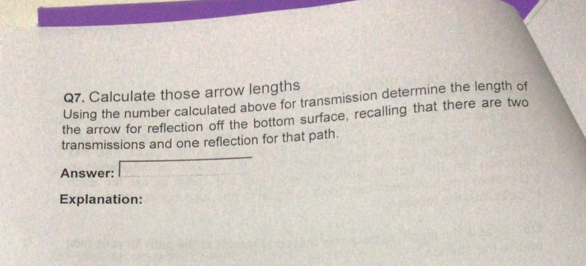 Q7. Calculate those arrow lengths Using the number | Chegg.com
