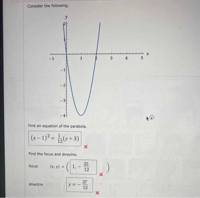 Solved Consider the following. Find an equation of the | Chegg.com