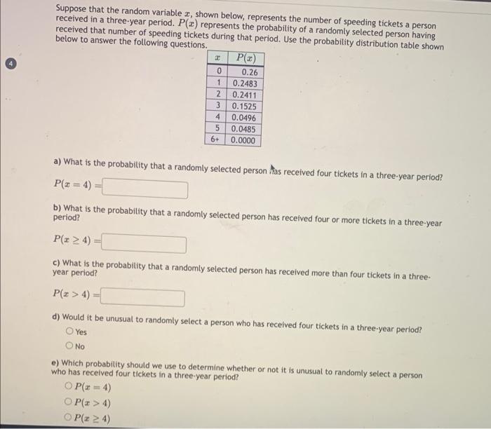 Solved Suppose that the random variable x, shown below, | Chegg.com