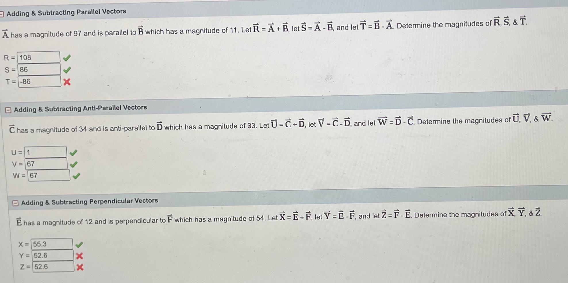 Solved Adding & Subtracting Parallel Vectorsvec(A) ﻿has a | Chegg.com