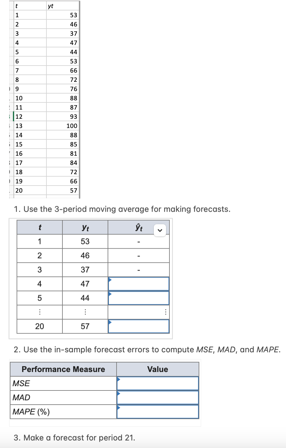 Solved The accompanying data file contains 20 ﻿observations | Chegg.com