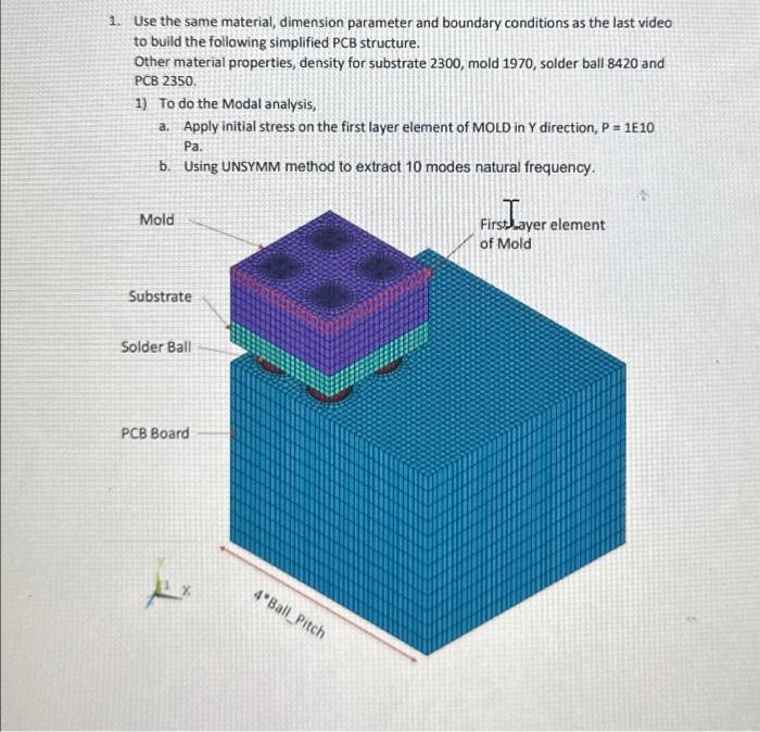 Solved 1. Use the same material, dimension parameter and | Chegg.com