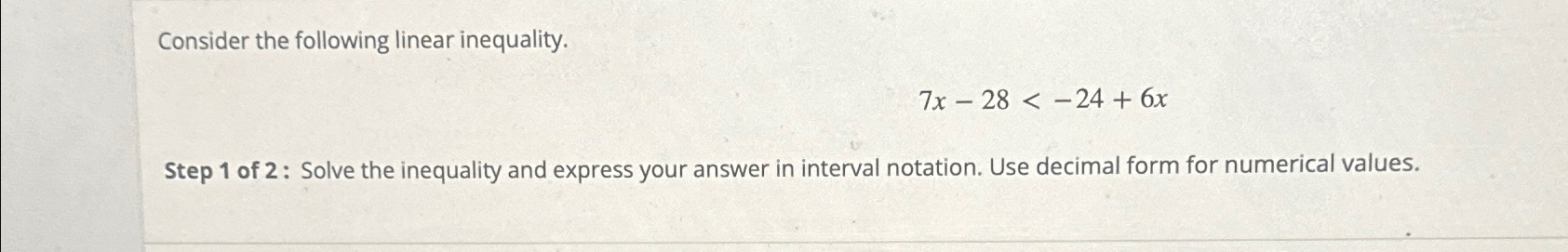 Solved Consider the following linear | Chegg.com