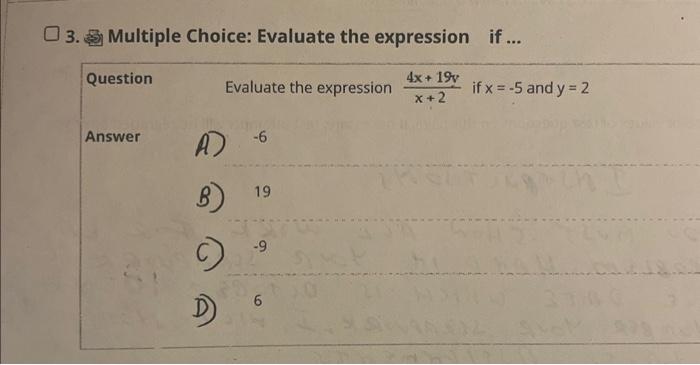 Solved 3. 8 Multiple Choice: Evaluate the expression if ... | Chegg.com
