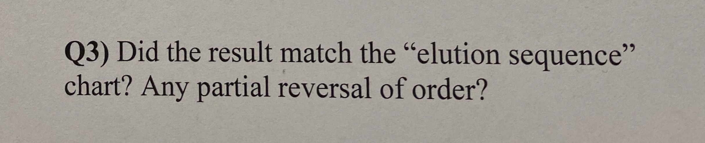 Solved Q3) ﻿Did the result match the "elution | Chegg.com