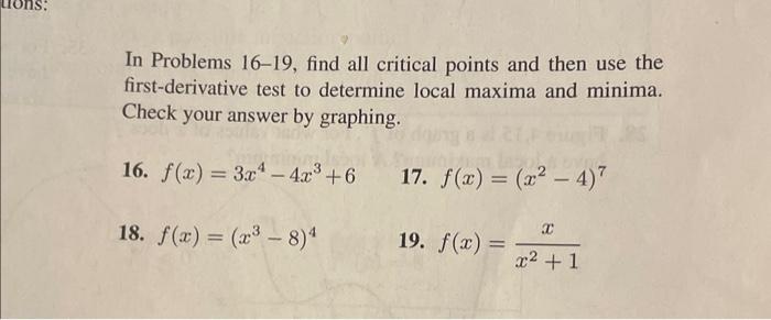 Solved In Problems 16-19, find all critical points and then | Chegg.com