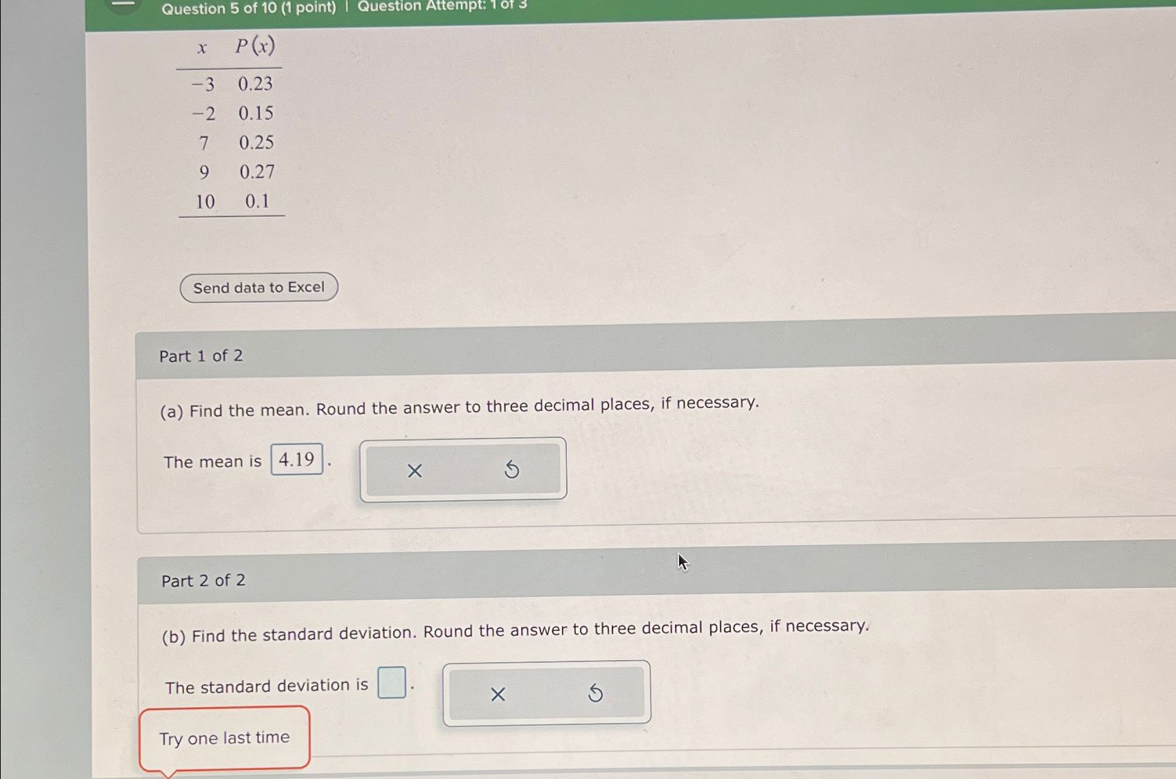 Solved Question 5 of 10 ( 1 point) | Question Attempt: 1 | Chegg.com Solved Question 5 of 10 ( 1 point) | Question Attempt: 1 | Chegg.com