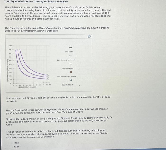 Solved 2 Utility Maximization Trading Off Labor And