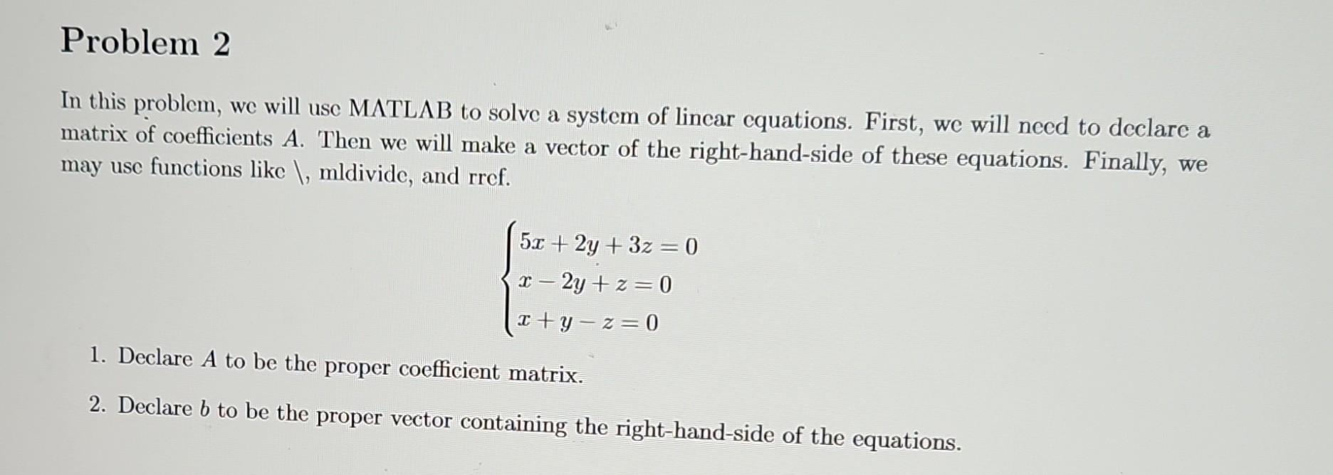 In this problem we will review basic knowledge on | Chegg.com
