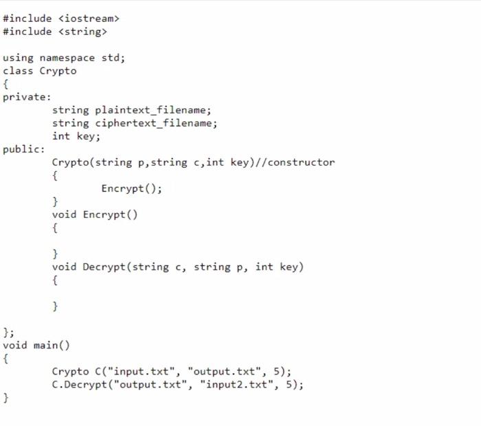 Solved Instructions: Part 1: Create a cryptography class | Chegg.com