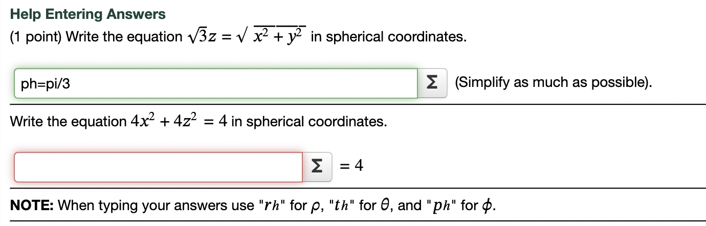 Solved Help Entering Answers(1 ﻿point) ﻿Write the equation | Chegg.com