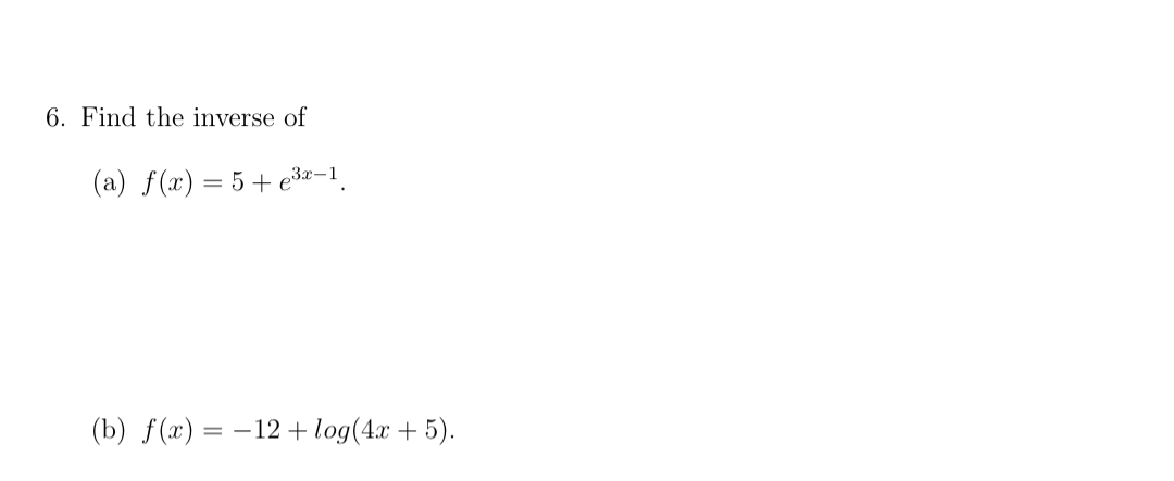 Solved Find the inverse | Chegg.com