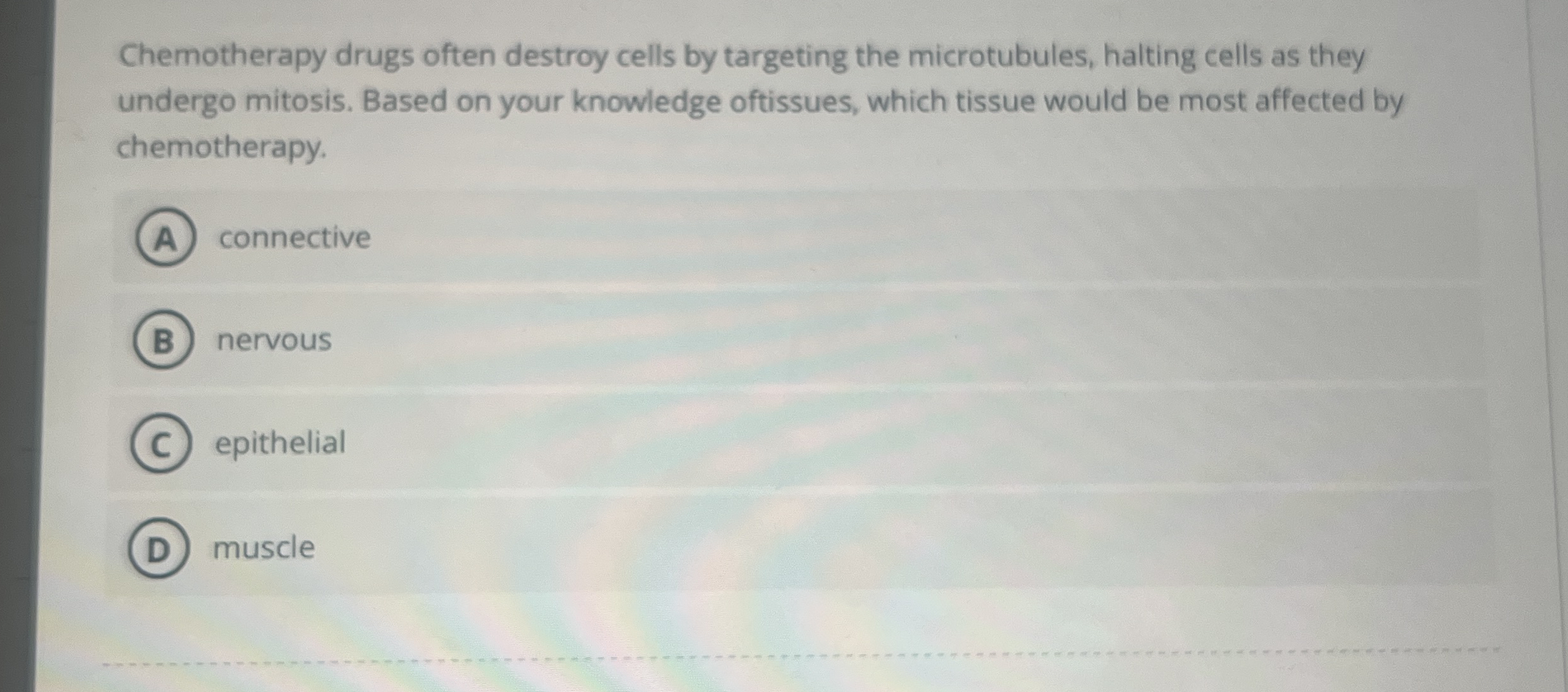 [Solved]: Chemotherapy drugs often destroy cells by targetin