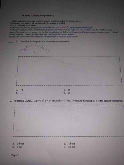 Solved MAP4C Lesson Assignment 3 In this assignment you are | Chegg.com