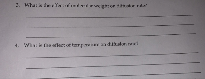 Solved 3. What is the effect of molecular weight on | Chegg.com