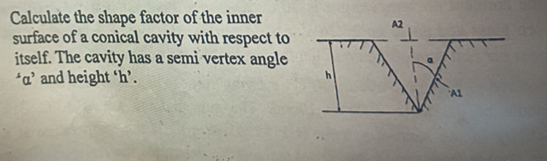 Solved Calculate the shape factor of the inner surface of a | Chegg.com