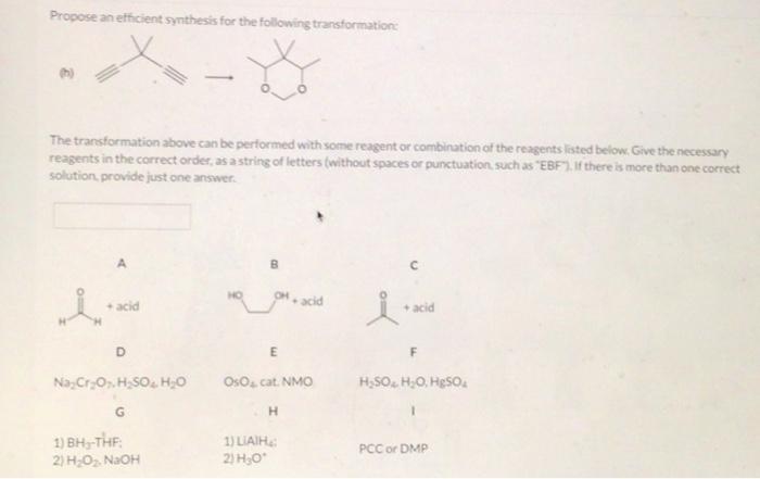 Solved Propose an efficient synthesis for the following | Chegg.com