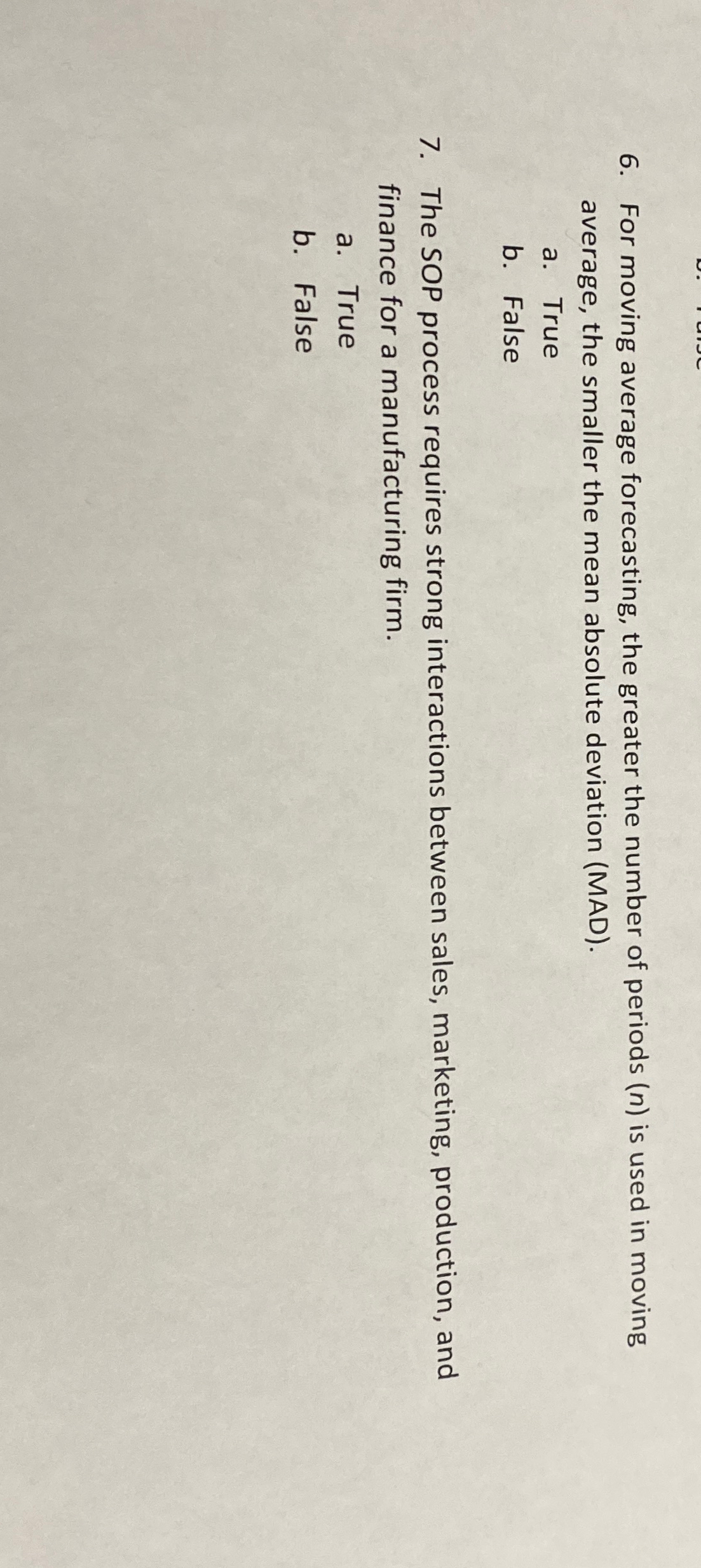 Solved For moving average forecasting, the greater the | Chegg.com