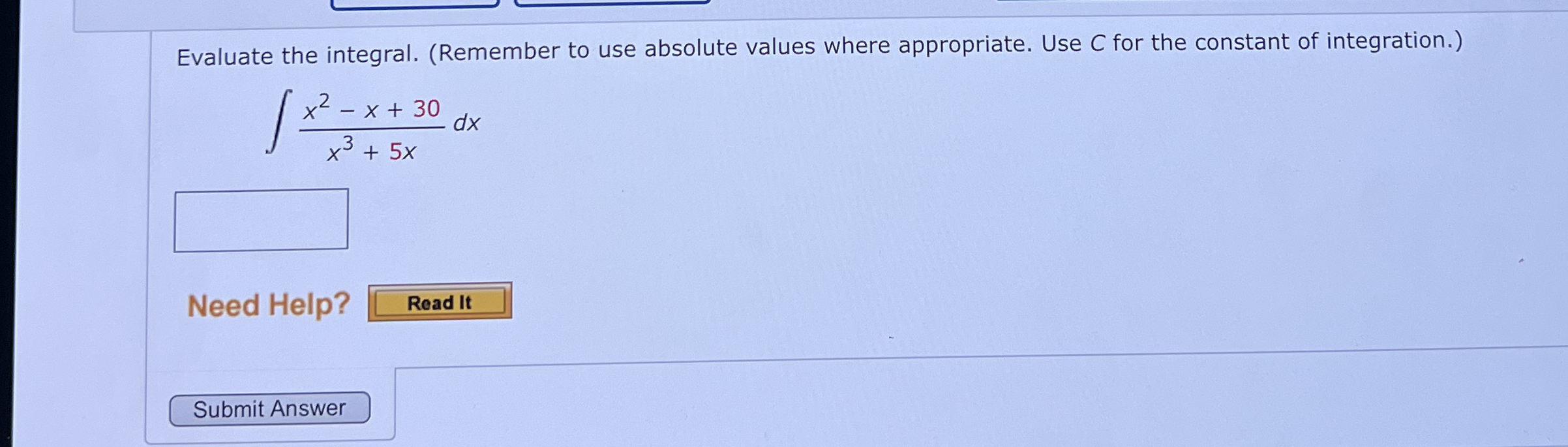 Solved Evaluate the integral. (Remember to use absolute | Chegg.com