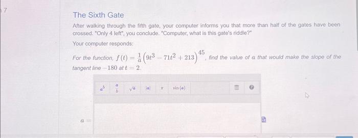 Solved The Sixth Gate After walking through the fifth gate, | Chegg.com