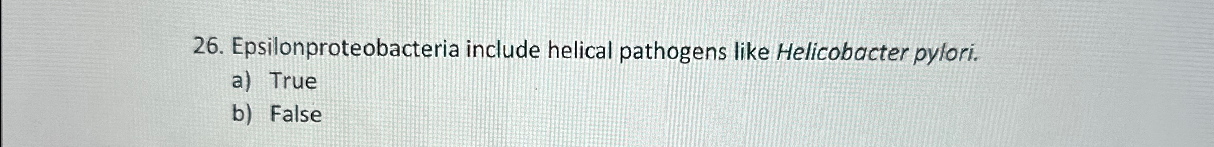 Solved Epsilonproteobacteria include helical pathogens like | Chegg.com