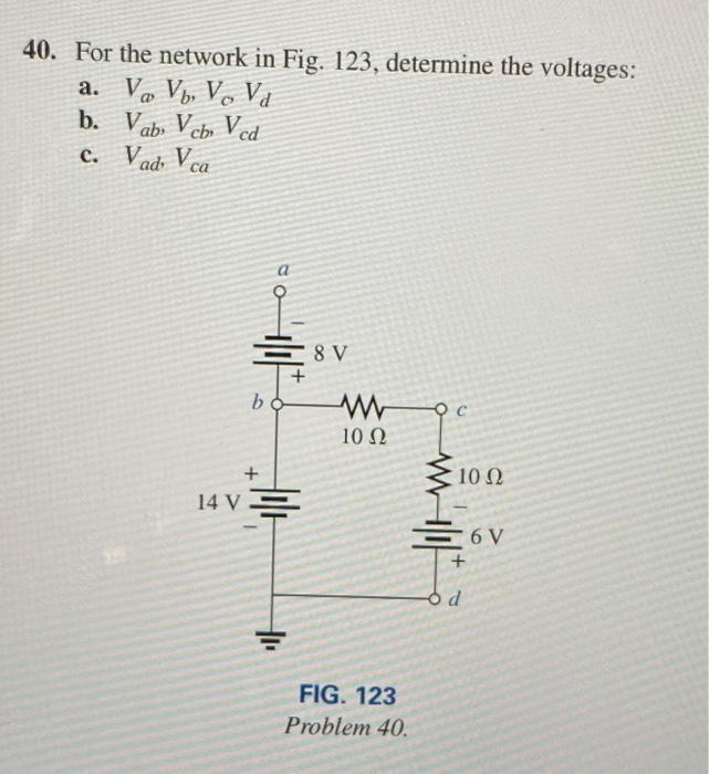 Solved 20. Find the unknown voltage source and resistor for | Chegg.com