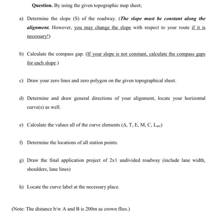Question. By using the given topographic map sheet; | Chegg.com