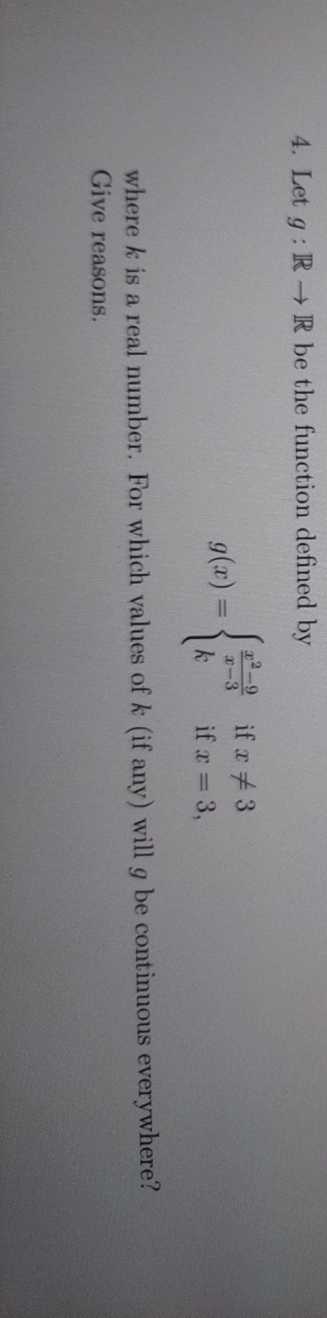 Solved Let g:R→R ﻿be the function defined | Chegg.com