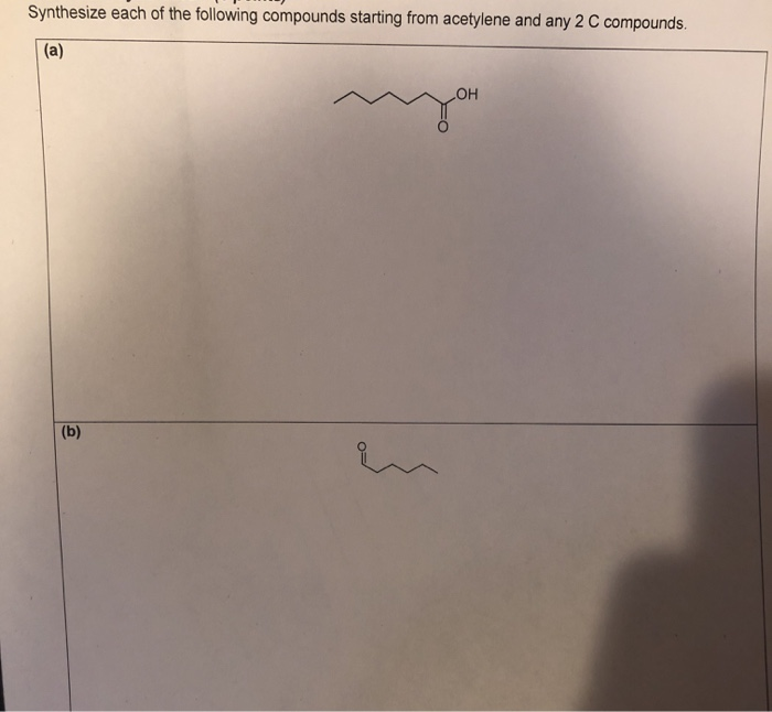 Solved Synthesize each of the following compounds starting | Chegg.com