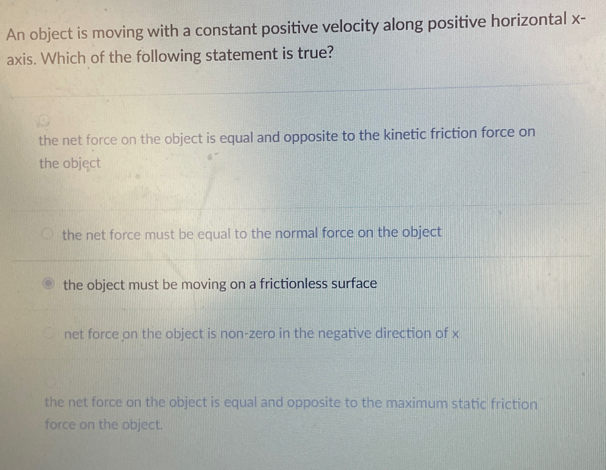 Solved An object is moving with a constant positive velocity | Chegg.com