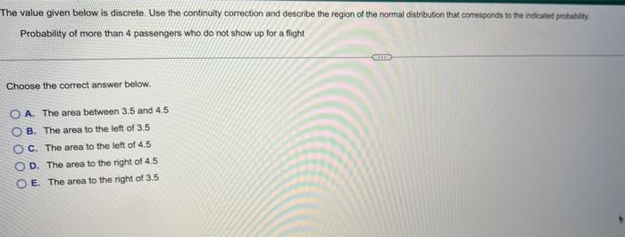 Solved The value given below is discrete. Use the continuity | Chegg.com