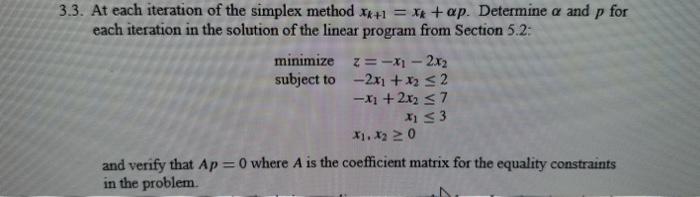Solved 3. At each iteration of the simplex method | Chegg.com