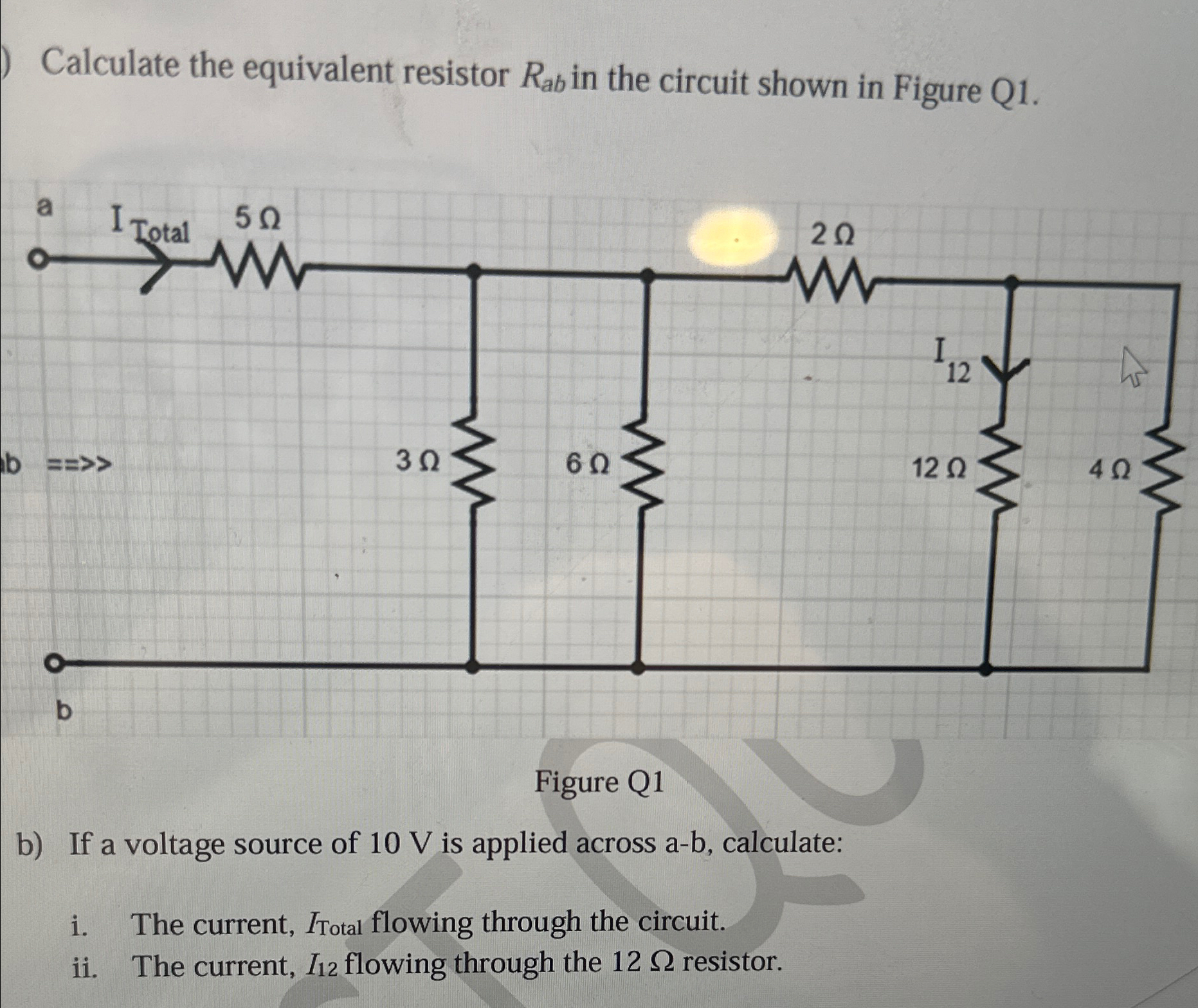 Solved Calculate the equivalent resistor Rab ﻿in the circuit | Chegg.com