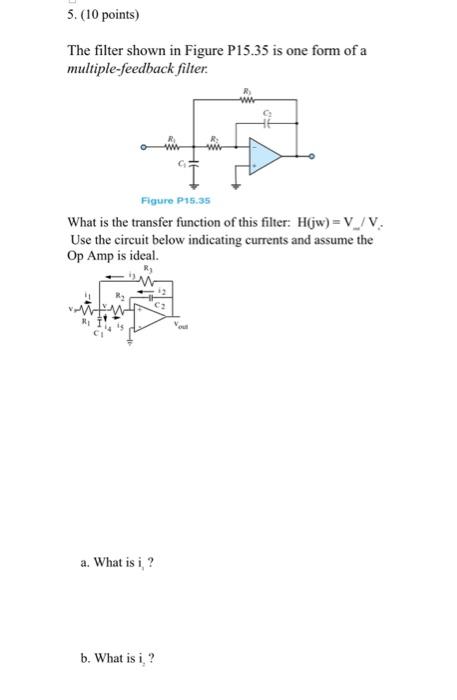 Solved The filter shown in Figure P15.35 is one form of a | Chegg.com