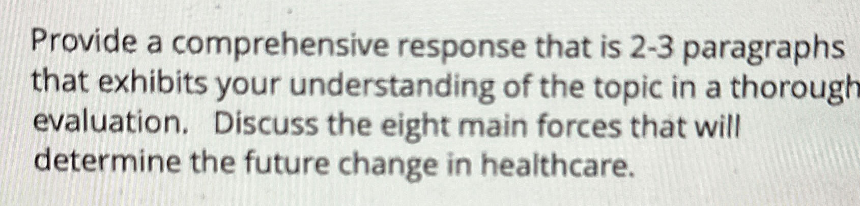 Solved Provide a comprehensive response that is 2-3 | Chegg.com