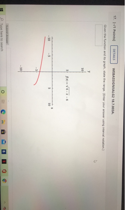 Solved 17. [-/1 Points) DETAILS WEBASSIGNIIALG2 18.7.003A. | Chegg.com