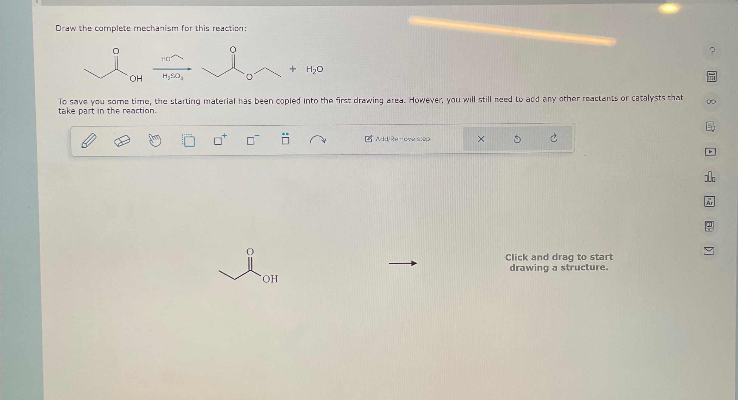 Solved Draw the complete mechanism for this reaction: To | Chegg.com
